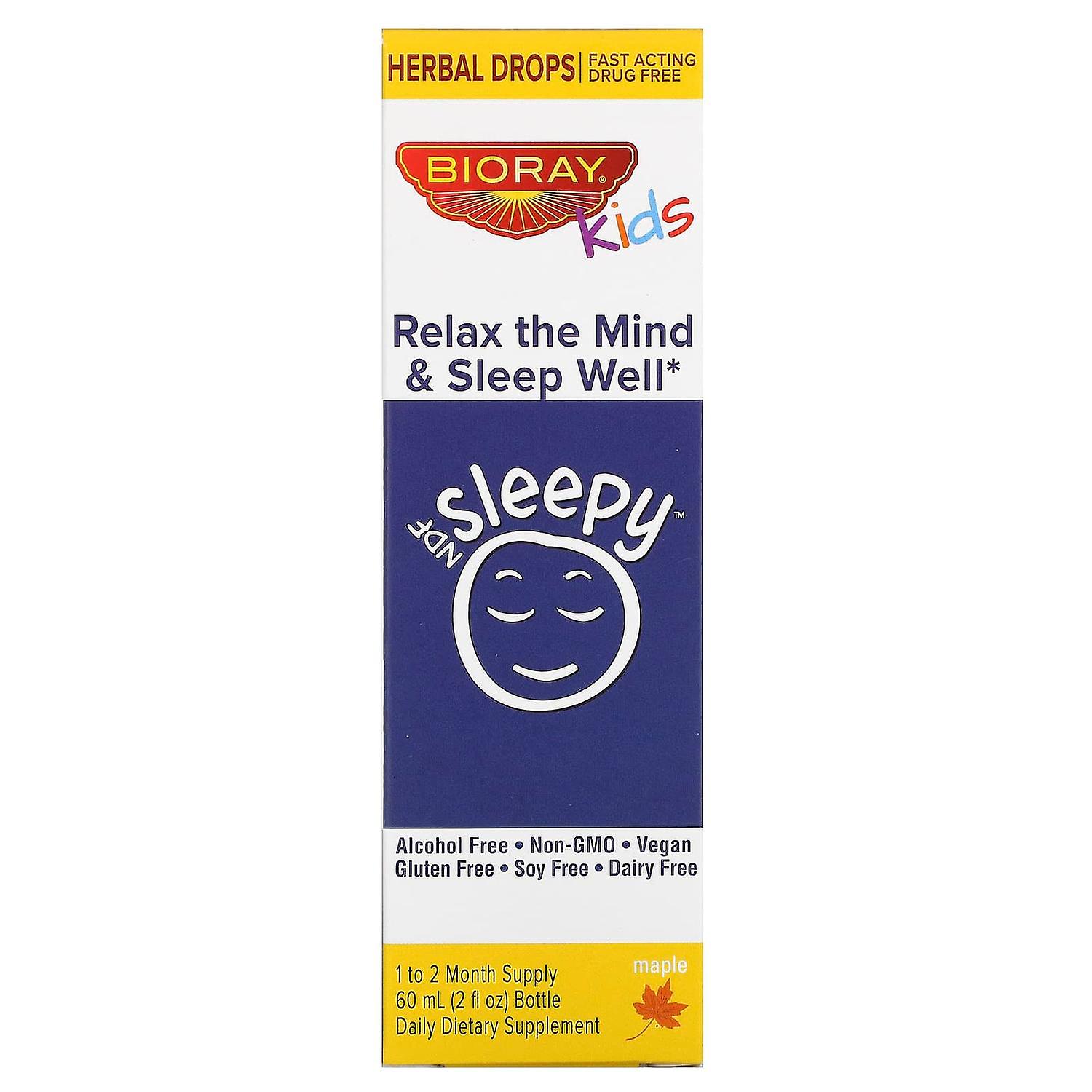 Bioray Inc., Kids, NDF Sleepy, Relax The Mind & Sleep Well, Maple, 2 fl ...
