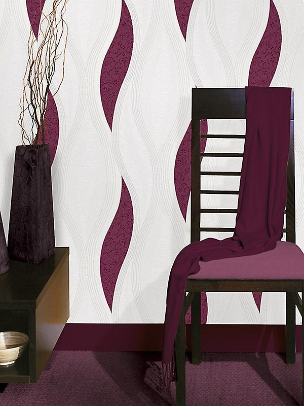 Wave Embossed Textured Wallpaper Direct Wallpapers | Fruugo UK