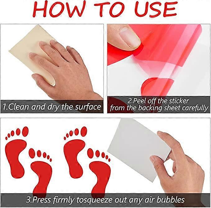 Footprint Stickers Footprint Decal Floor Stickers PVC Footprint ...