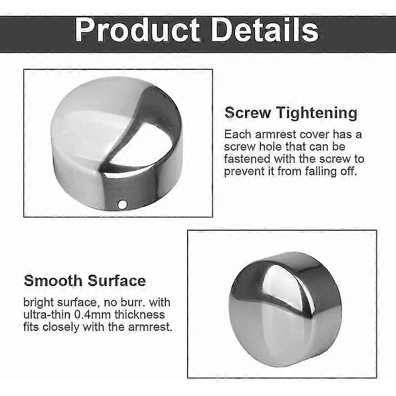 2 Pairs Stainless Steel Handrail End Caps for 45mm Railing | Fruugo UK