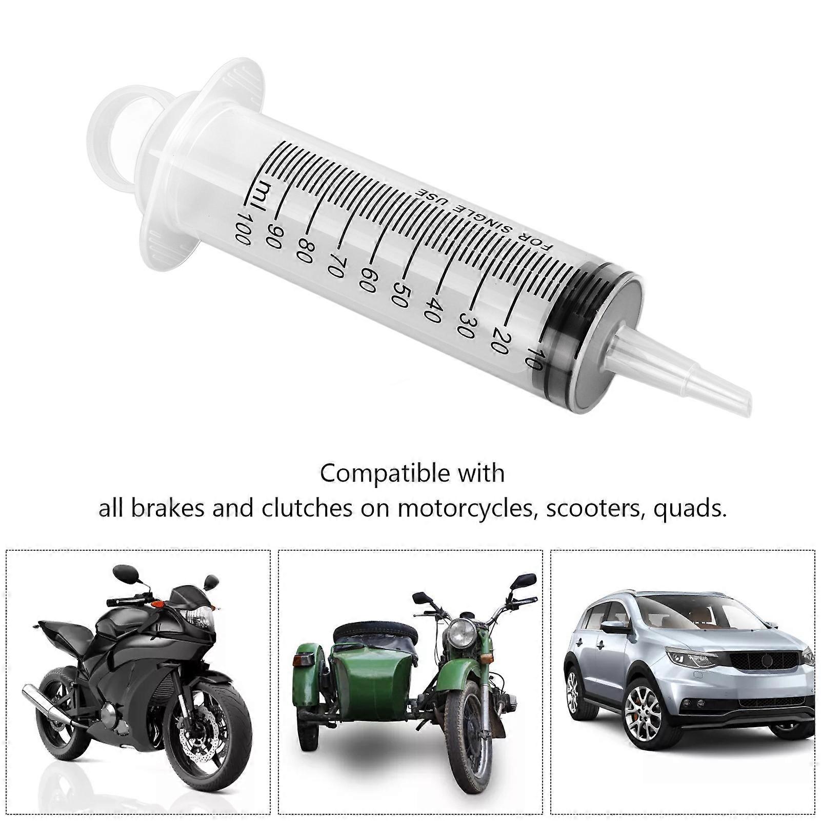 Motorcycle Hydraulic Disc Brake Bleed Kit 100ML Syringe 50cm Hose ...
