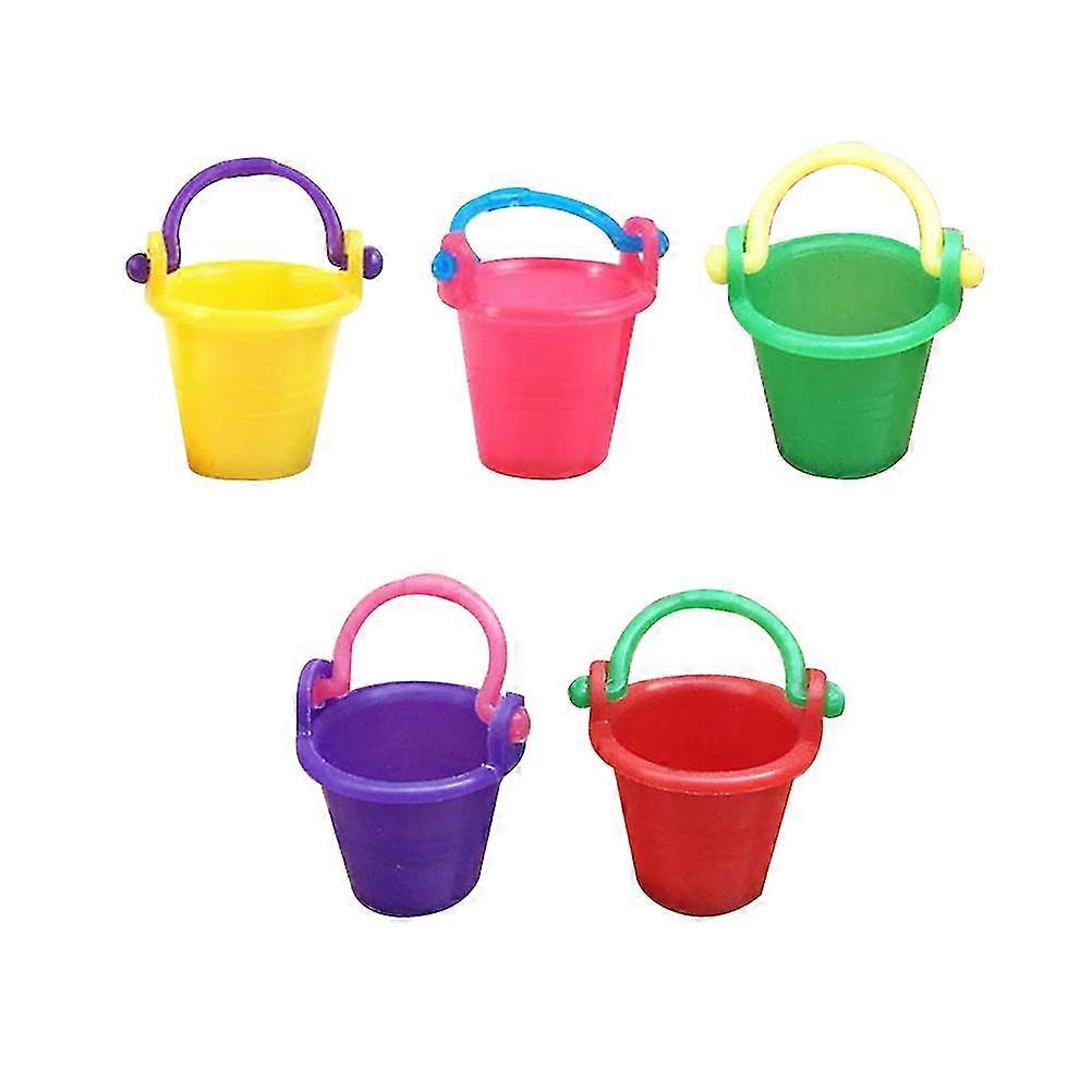 10 Pcs Collapsible Sand Toys Beach Miniature Bucket Kids Pretend Play ...