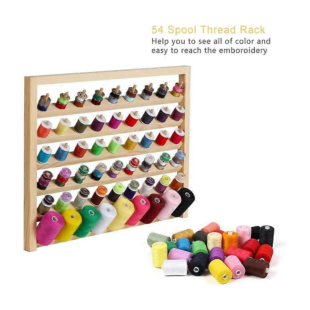 54 Spool Sewing Thread Stand, Wall Mount Sewing Thread Stand with Hook ...