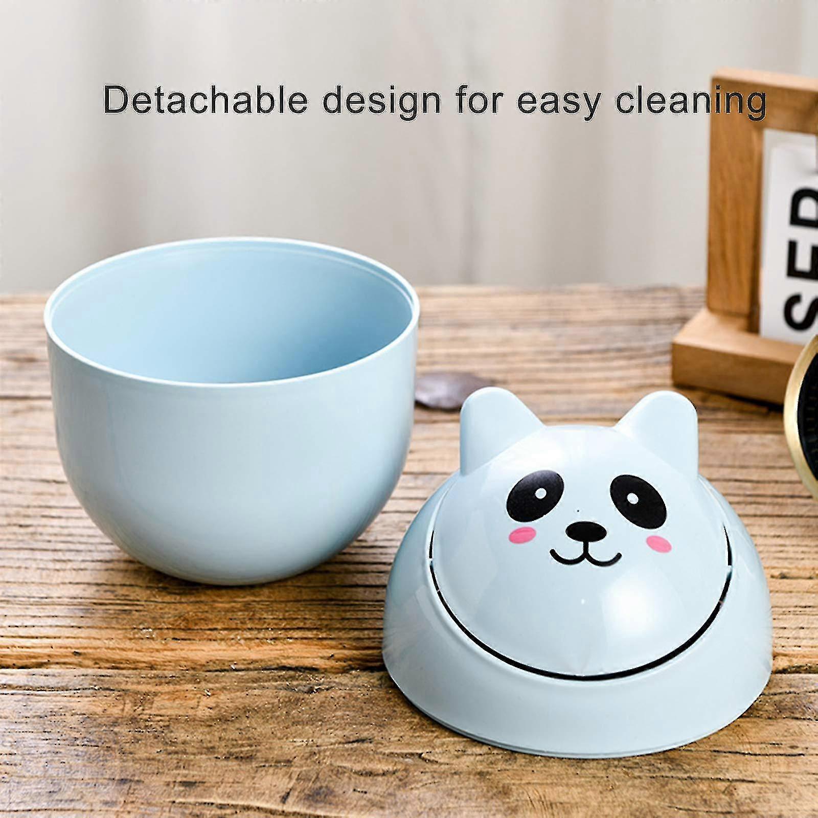 Desktop Trash Can Mini Desktop Trash Can Flip Open Cartoon Detachable ...