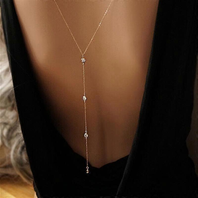 Gold Body Chain Jewelry For Women Body Chain Necklace Backdress Body ...