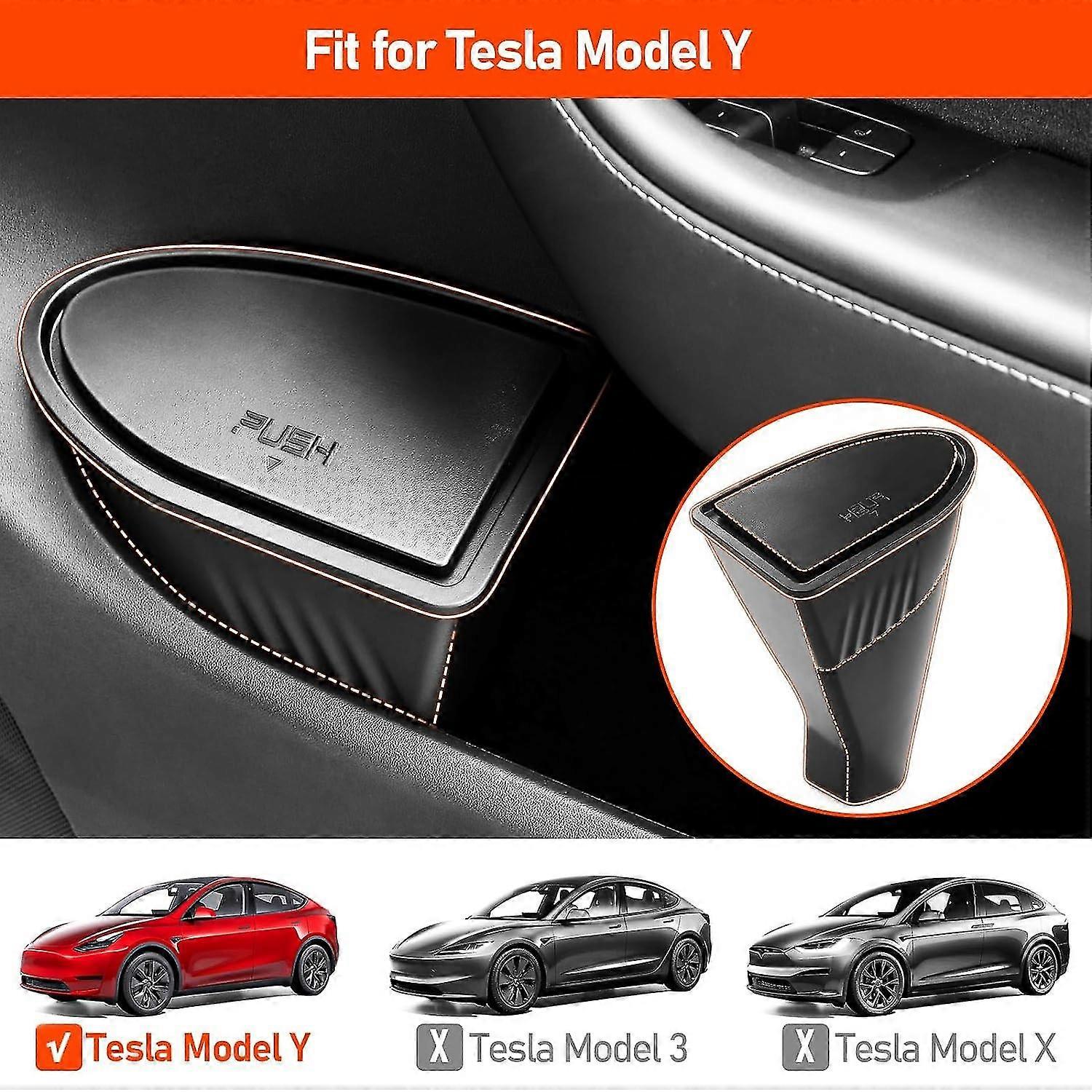 2pcs Tesla Trash Can Compatible For Model Y Car Door Garbage Can, Trash ...