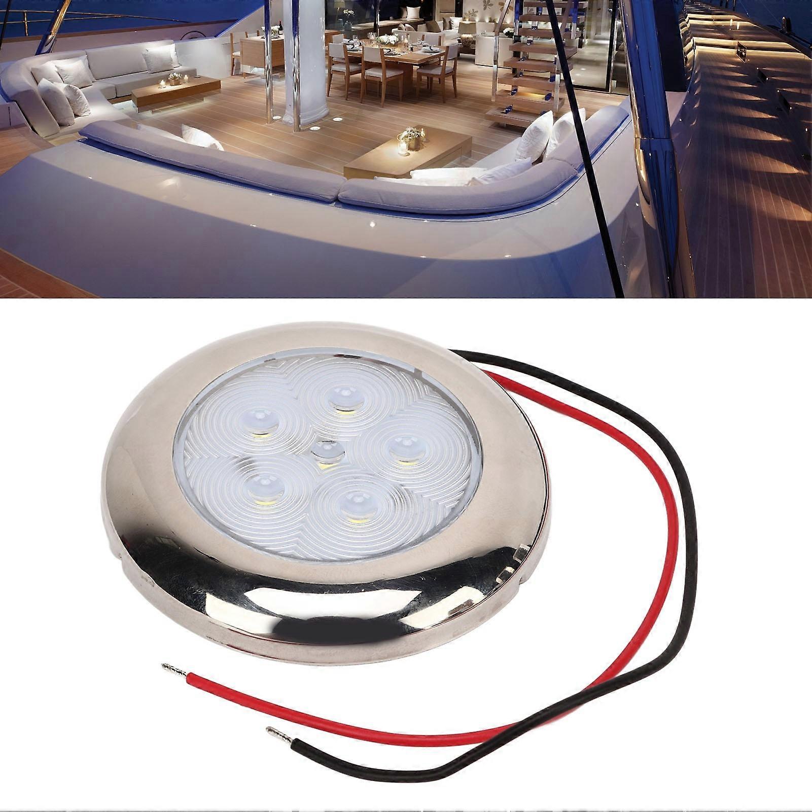 12V RV LED Ceiling Dome Light IP65 Waterproof White Lighting for Boat ...