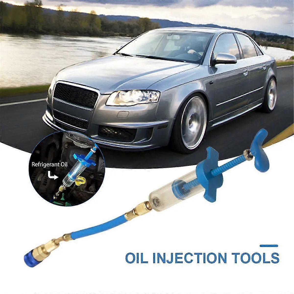 Car A/C Oil/Dye Injector 1Oz with R134a Low Side Quick Coupler Adapter ...