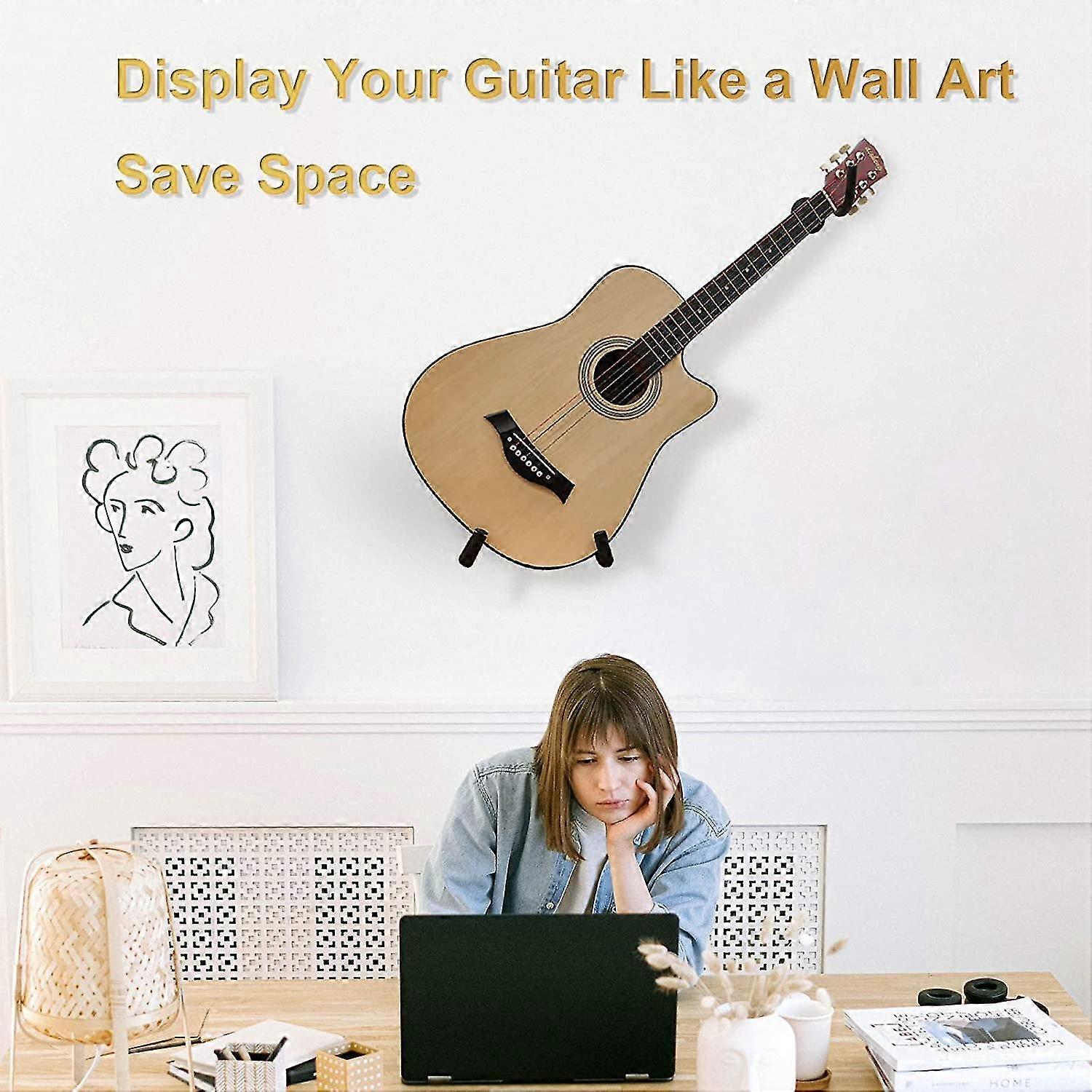 Horizontal Guitar Wall Mount, Acoustic Electric Classical Guitar Stand ...