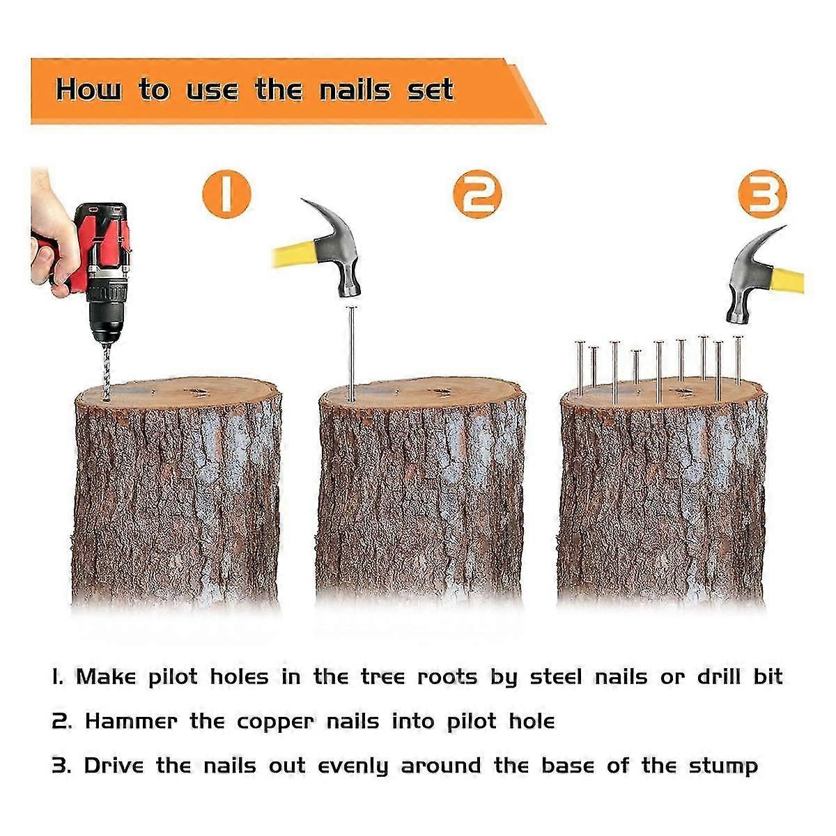 25 Pcs Copper Nails to Killing Trees,3.5 Inch Pure Copper Nails Bulk ...