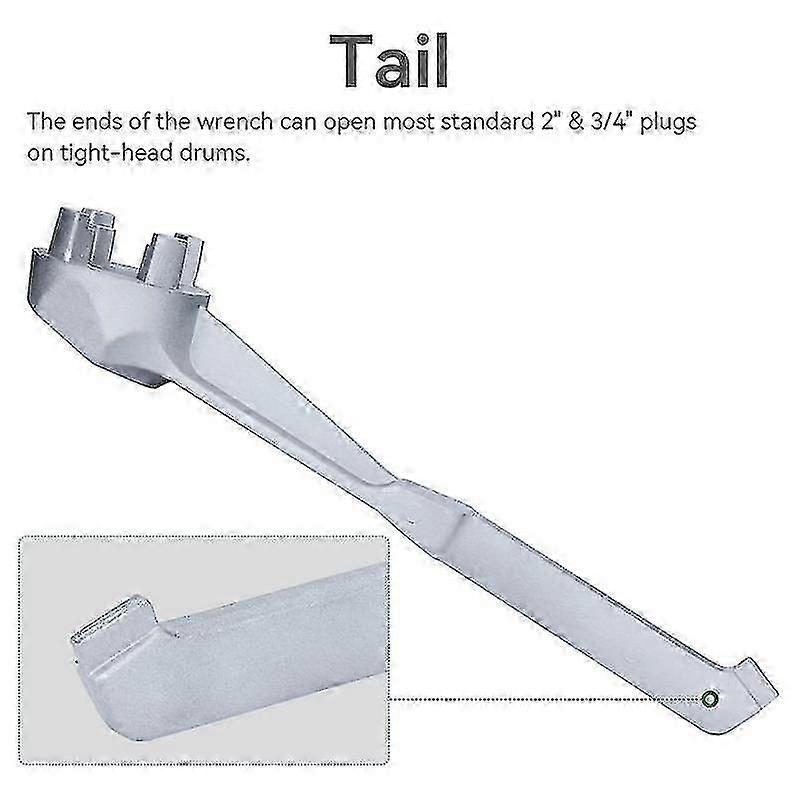 Barrel Plug Wrench, Drum Wrench Aluminum Barrel Opener Tool For 10 15 ...