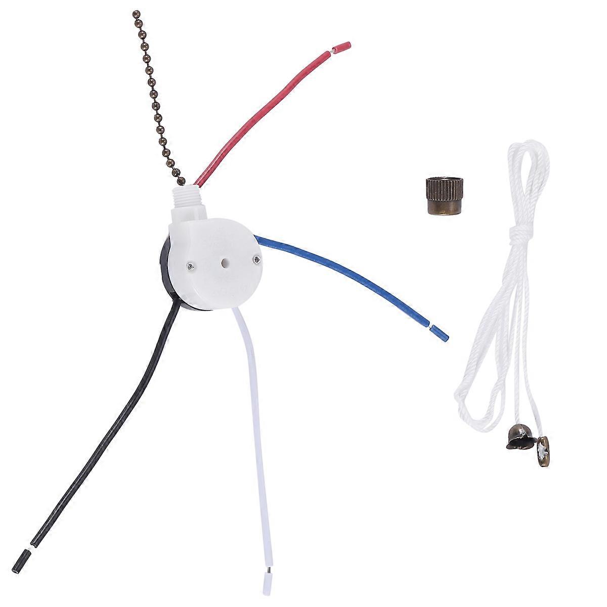 Ceiling Fan Switch Kit 3 Speed 4 Wire, Fan Switch Zipper Speed Control ...