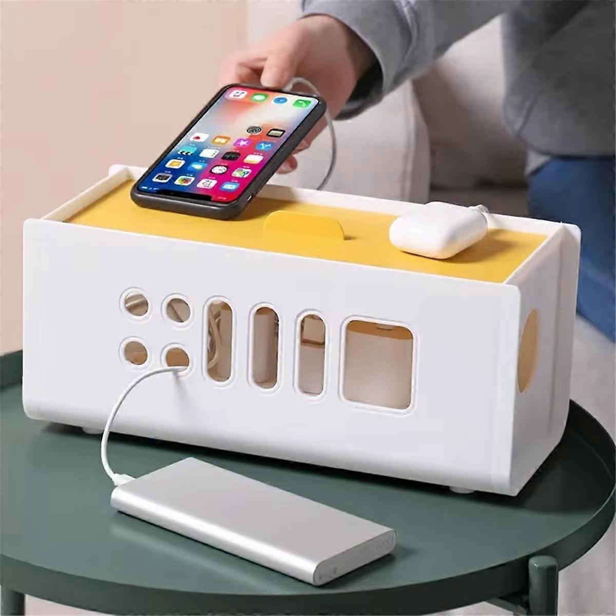 Cable Organizer Box for Desk - Electric Socket Storage, Power Cord ...
