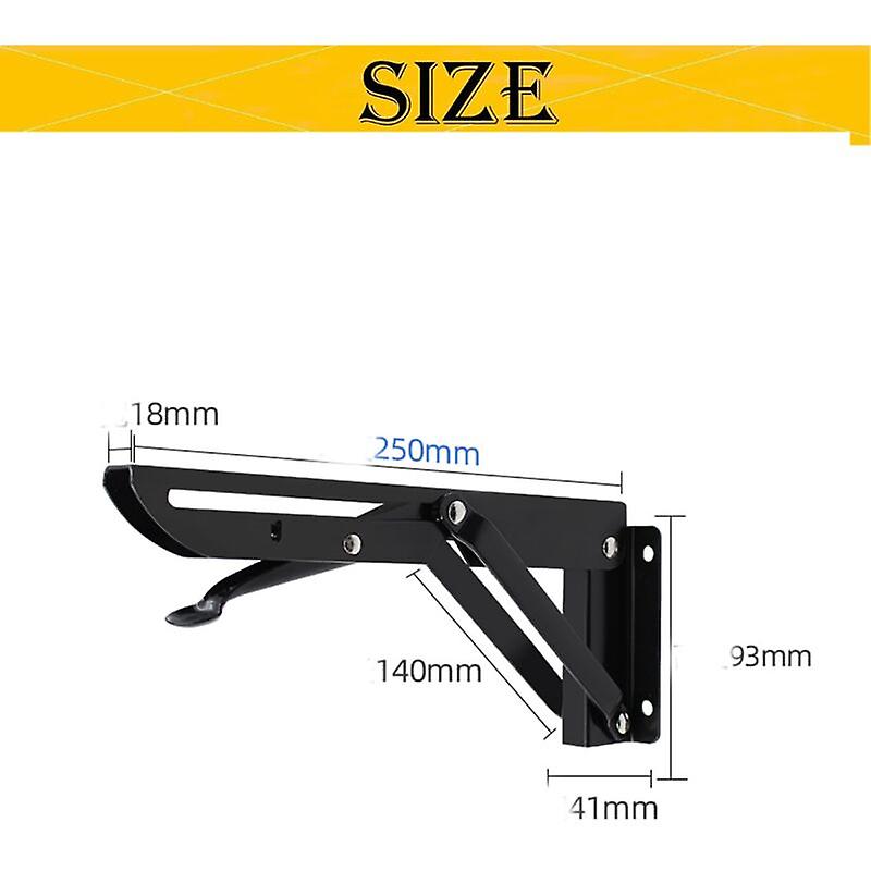 2 Pack 250mm, Folding Console Bracket, Heavy Duty Metal Folding Shelf ...