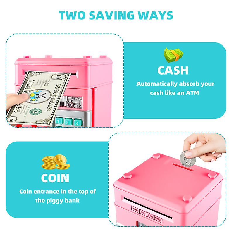 Electronic Piggy Bank Atm Password Money Box Cash Coins Saving Box Atm ...