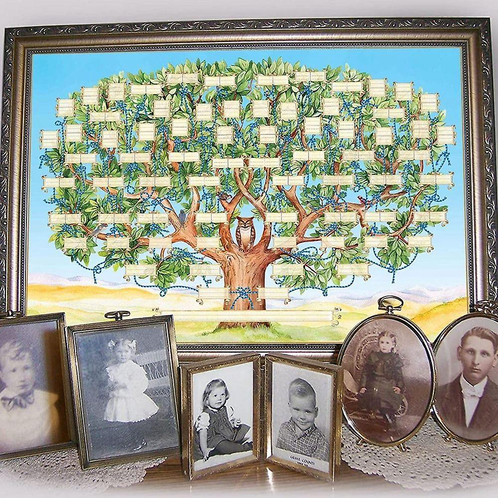 Family Tree Chart to Fill in | 6 Generation Blank Genealogy Poster ...