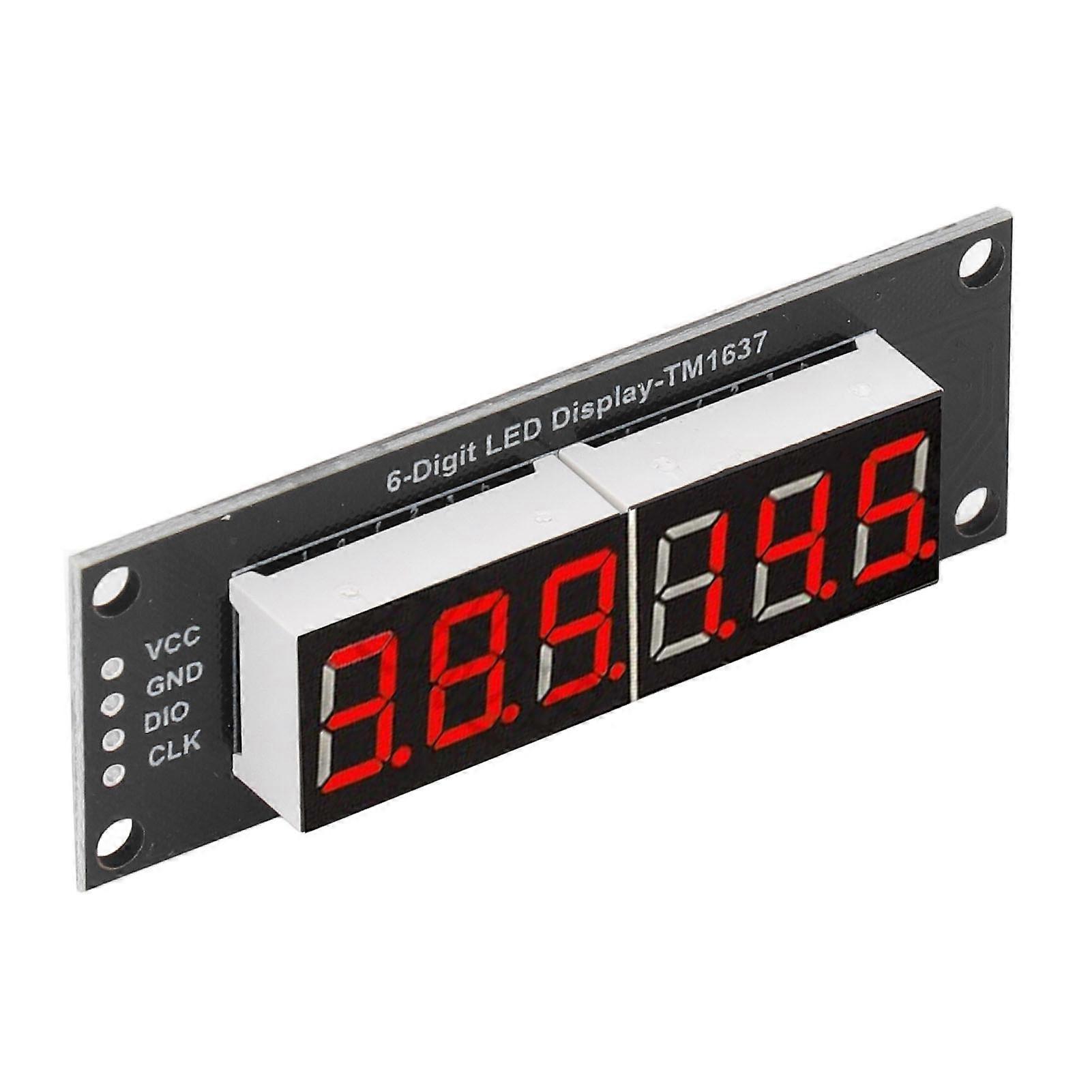 6 Digit LED Segment Display Red 0.36in TM1637 Driver Digital ...