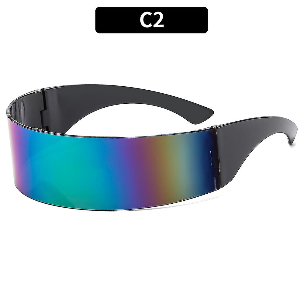 Futuristic Shield Sunglasses | Cyclops Cyberpunk Visor Glasses | Fruugo UK