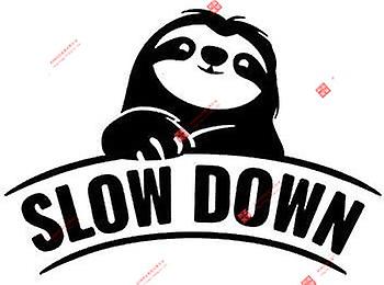 Interesting Maf-sloth Slow Down Van Vinyl Decal Sticker, Suitable For ...