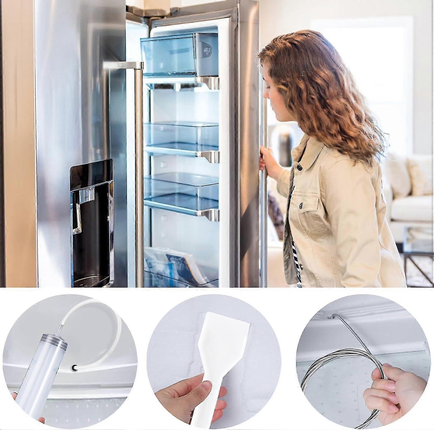 Fridge Dredger and Cleaning Set,Fridge Drain Hole Cleaning Tool,Fridge ...