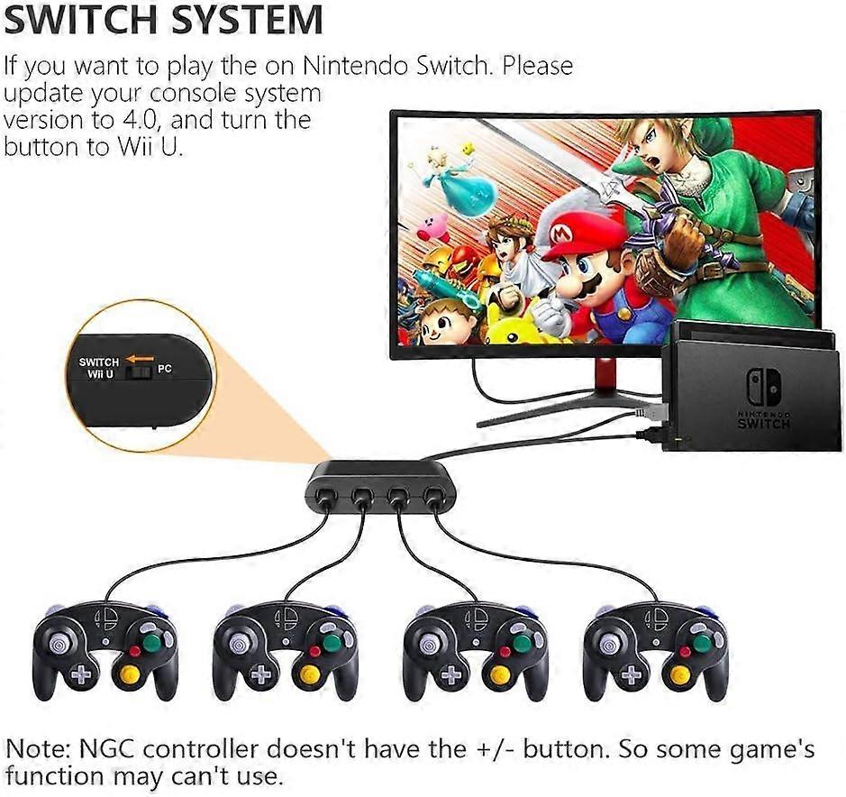 Adapter for Nintendo Switch Gamecube Controller Adapter and WII U and ...