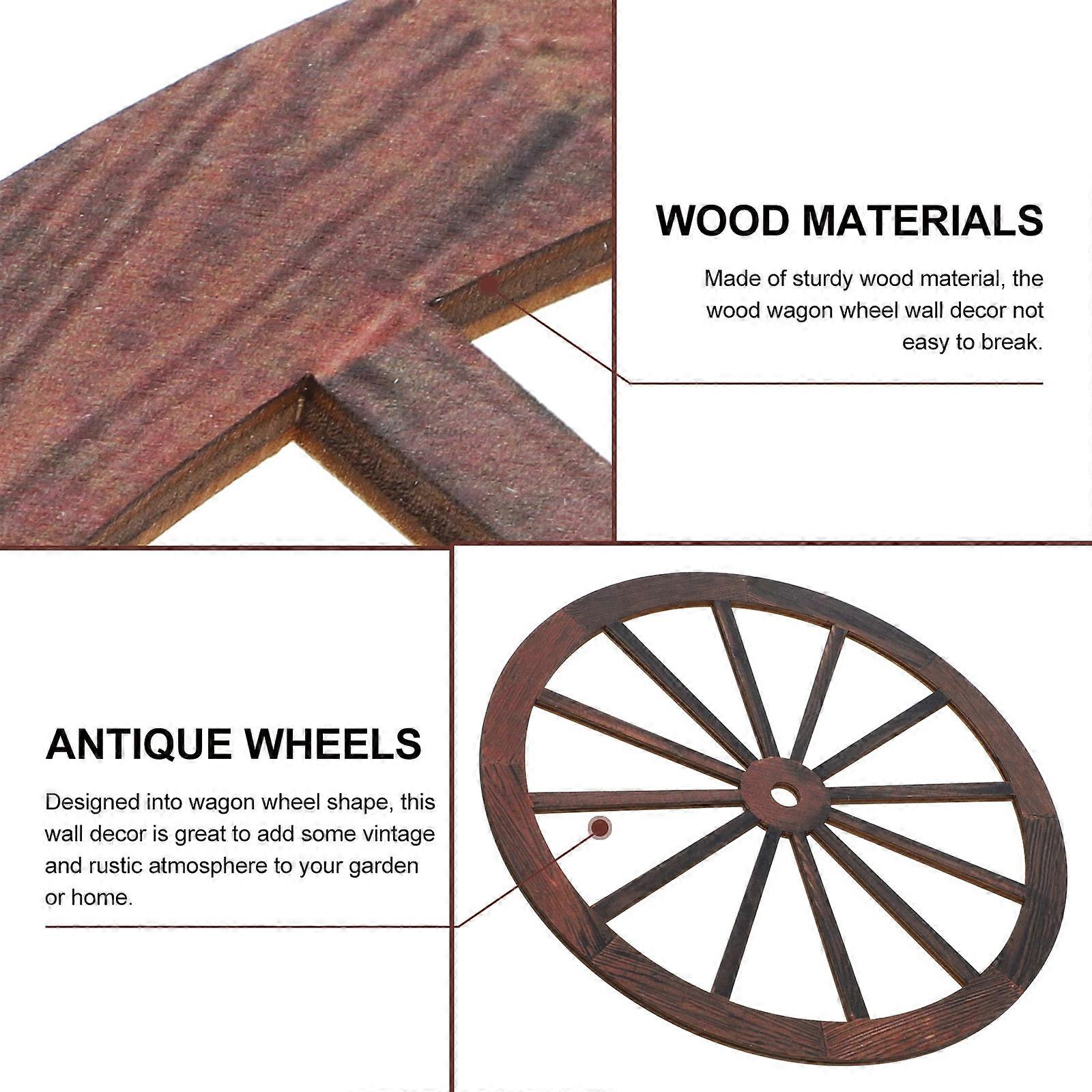 Wooden Wagon Wheel Decor Vintage Wood Wheel Hanging Decoration Wagon ...