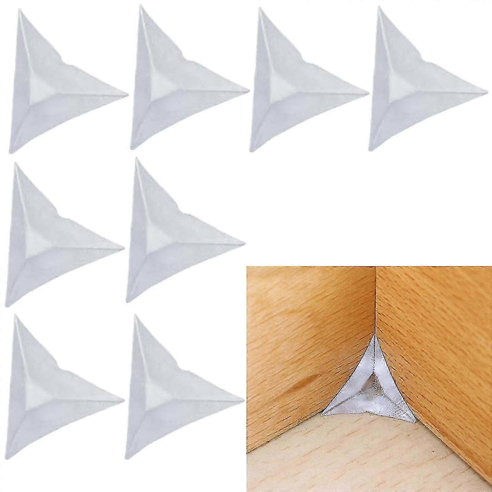 100 Pack Clear Stair Inside Corner Dust Guards Decorative Triangle ...