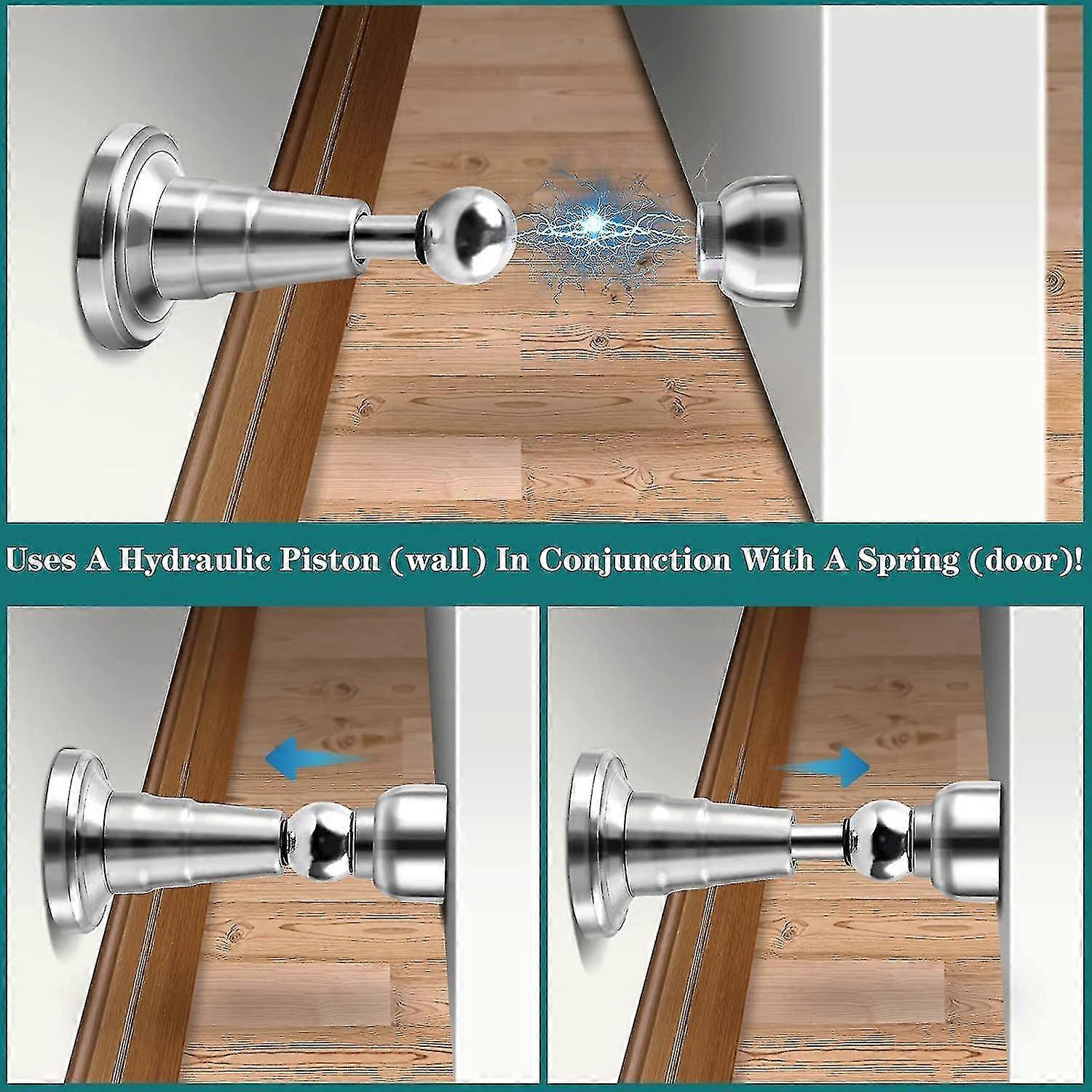 Magnetic Door Stop With Hydraulic Shock Absorbent, Stainless Steel ...