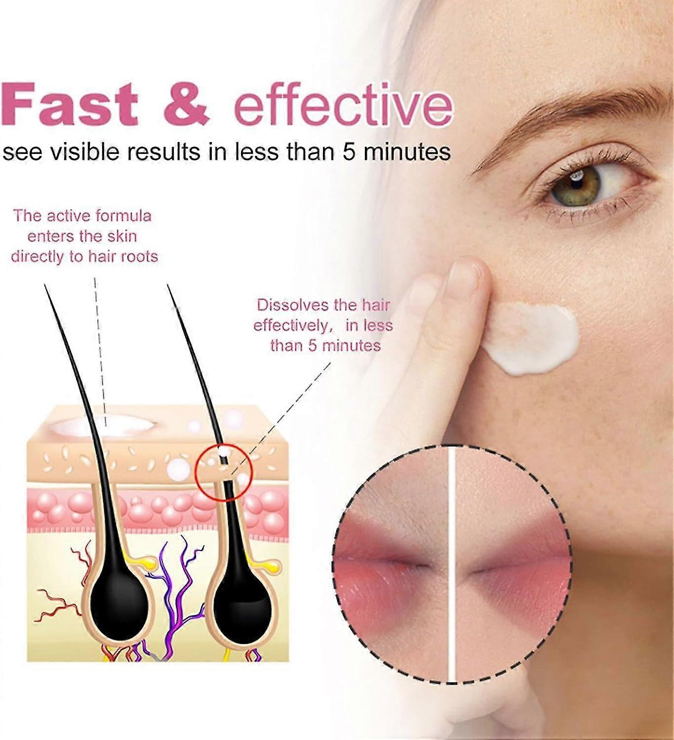 Facial Hair Removal Cream, Honey Peach Hair Removal Cream, Moisturizing ...