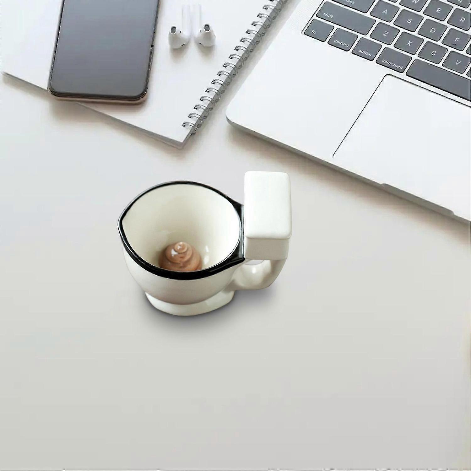 Toilet Cup Funny Porcelain Mug Toilet Shape Water Cup Spoof Poop Cup ...