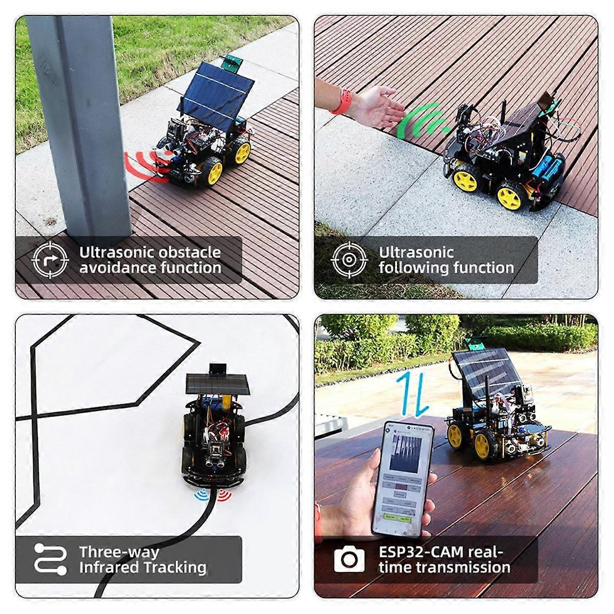 Programmable Robot Car Kit for Profesional ESP32 Cam Solar Tracking and ...