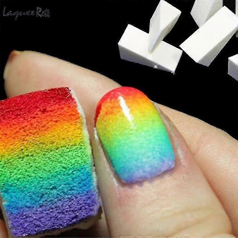 10pcs Nail Art Gradient Sponge Decorations Stamp Plates Supplies Lime ...