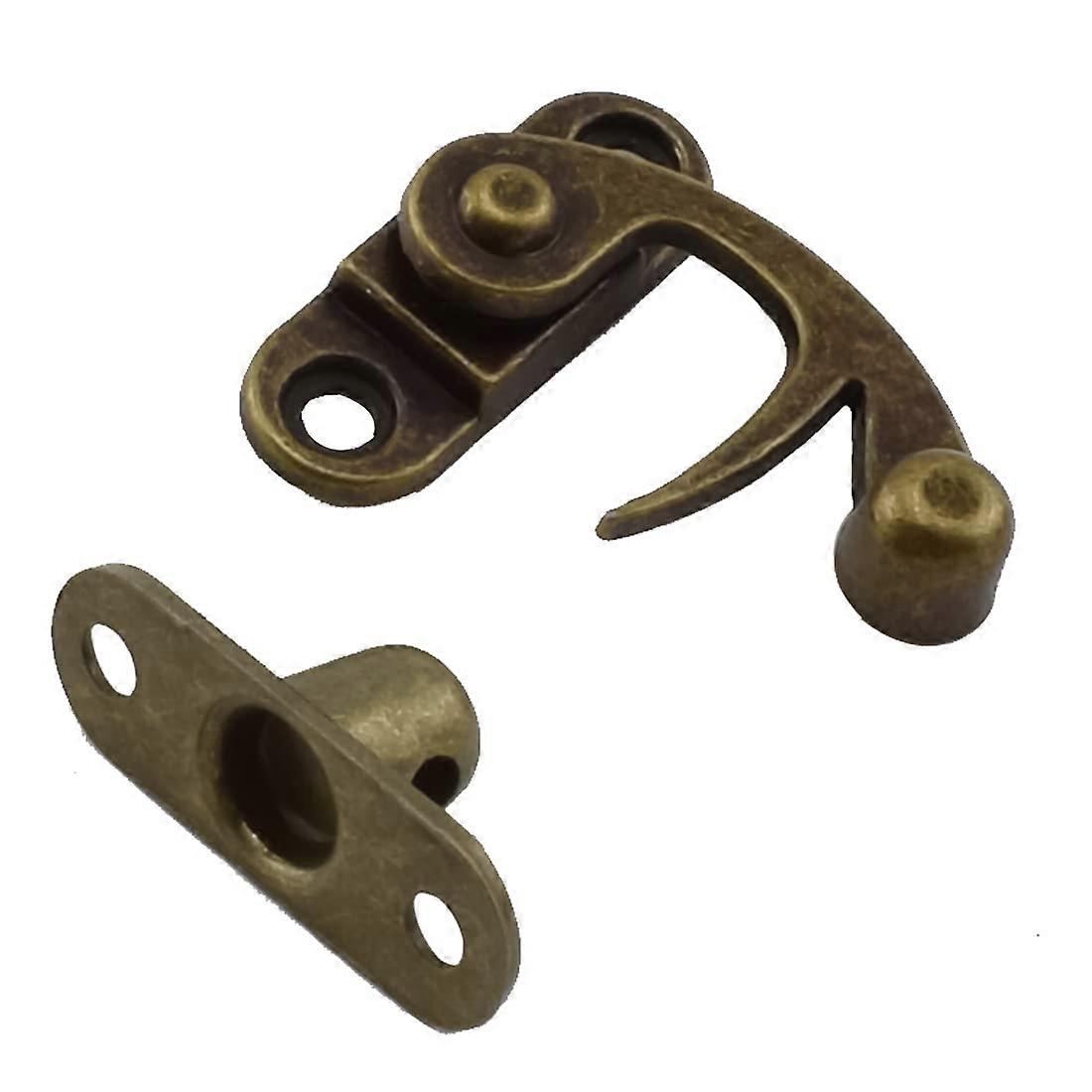12 PCS Antique Right Hook Hasp Latch Retro Swing Horn Lock Clasp with ...