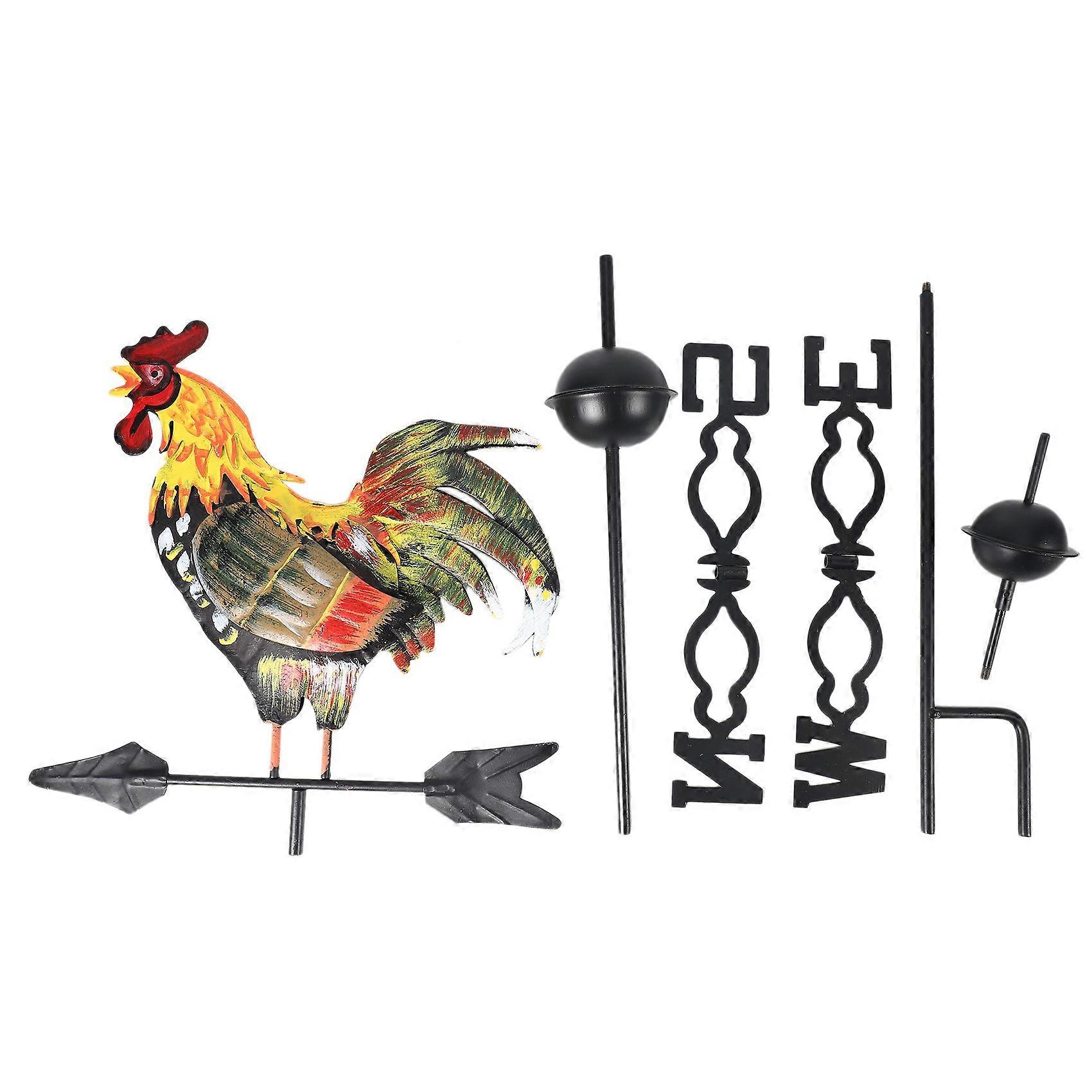 Metal Weather Vane with Rooster Ornament Wind Vane Weather Vain for ...