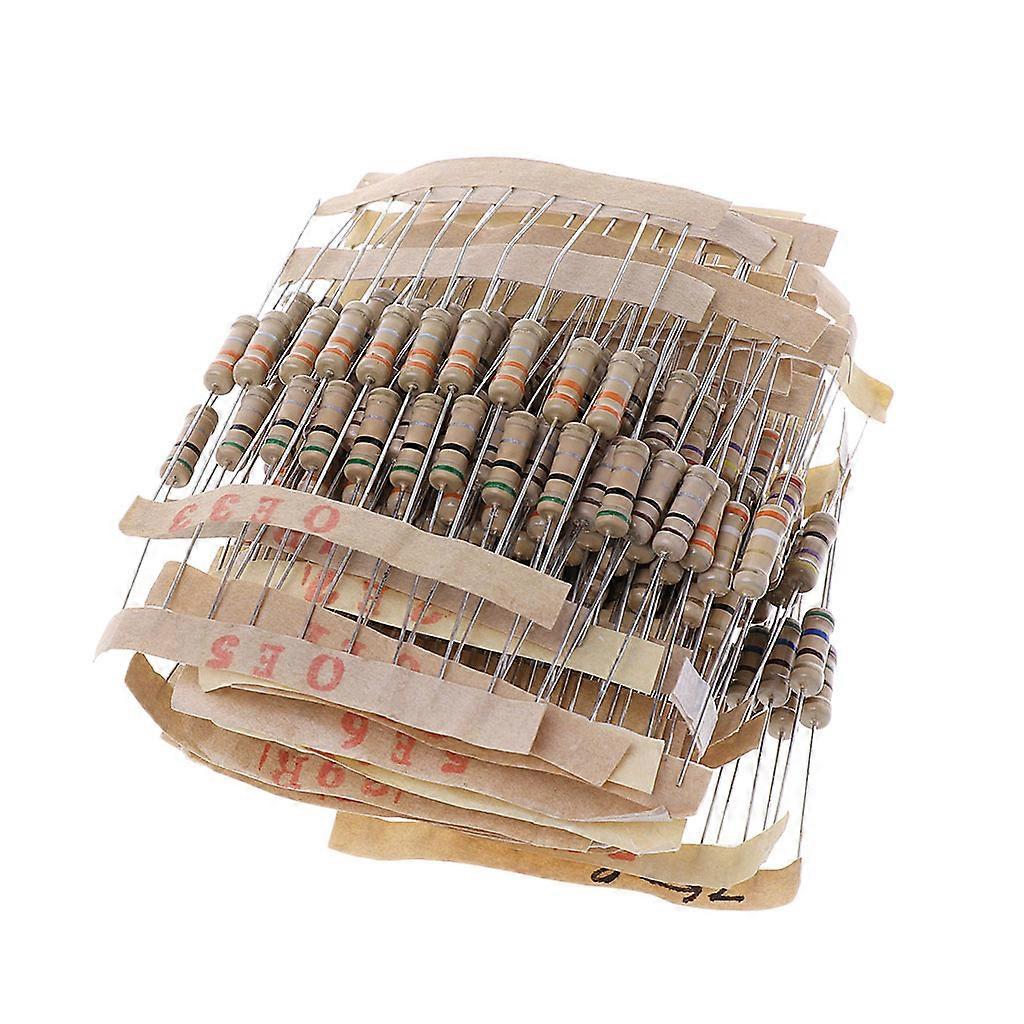 300Pcs Resistor Kits 1W 5% 0.1-750 Ohm Carbon Resistor 30 Values ...