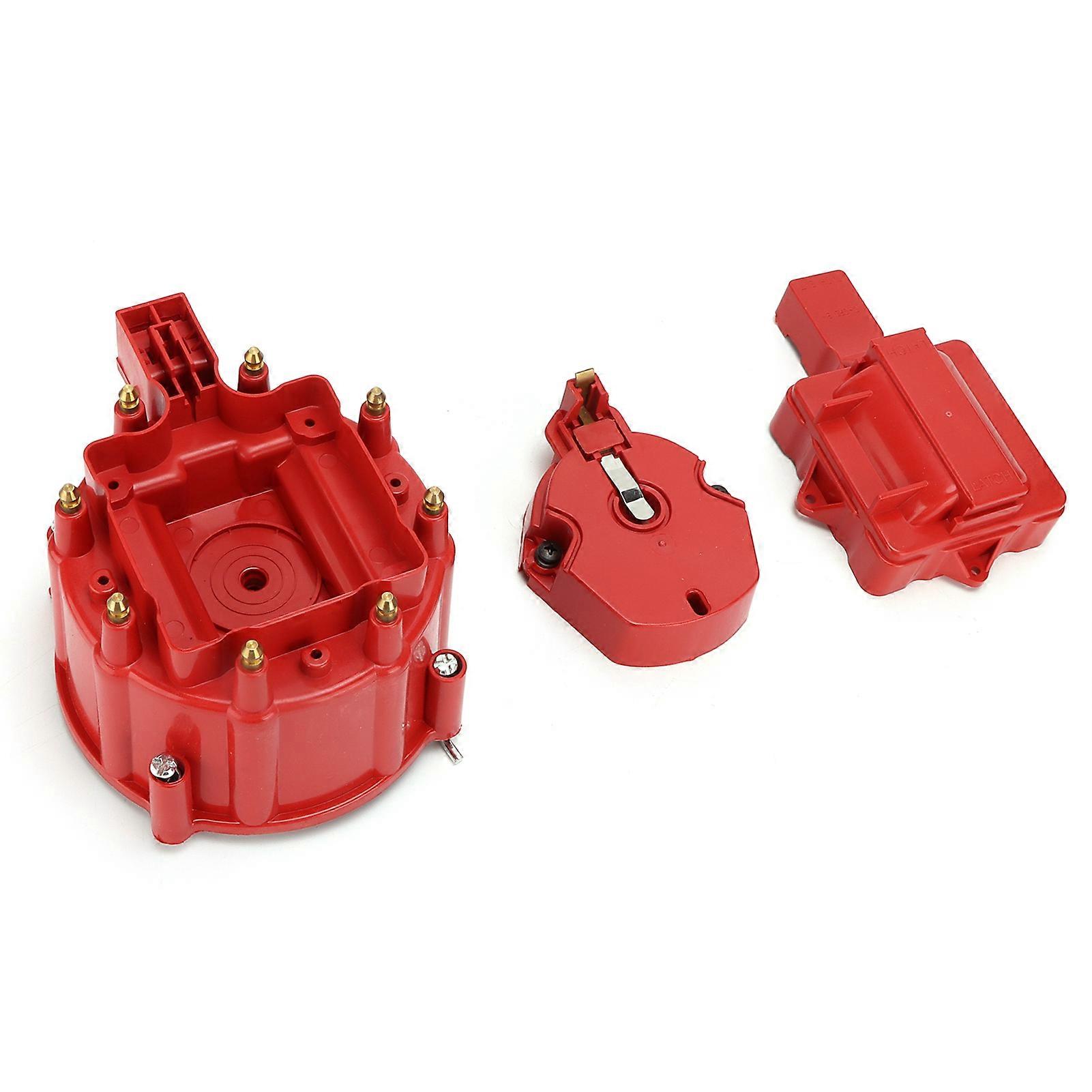 Distributor Cap with Coil Rotor Red Replacement for Chevy V8 265 283 ...