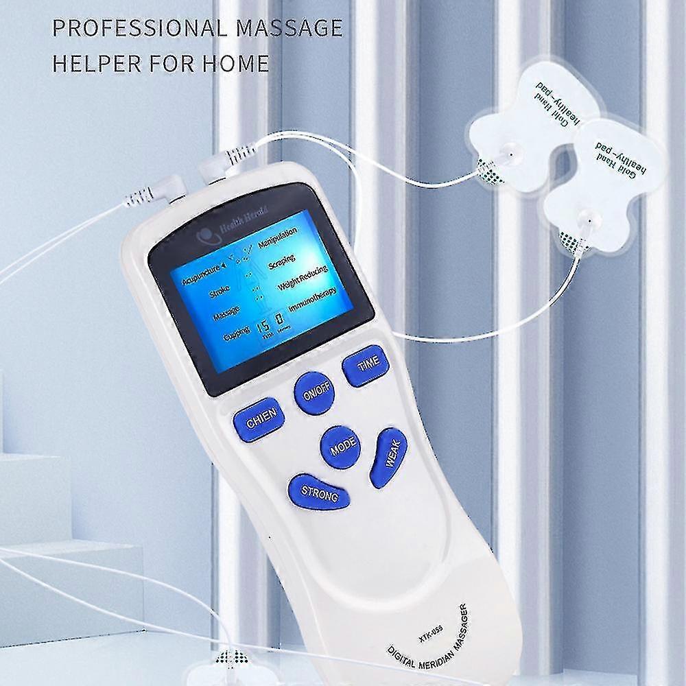 Tens Ems Machine Unit Electrical Massager Pulse Muscle Stimulator Back ...