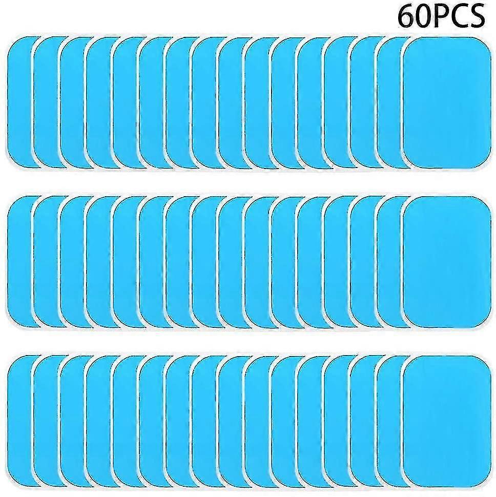 60 Pack Ems Gel Pads For Abdominal Trainer - Replacement Gel Sheets For Electrical Muscle ...