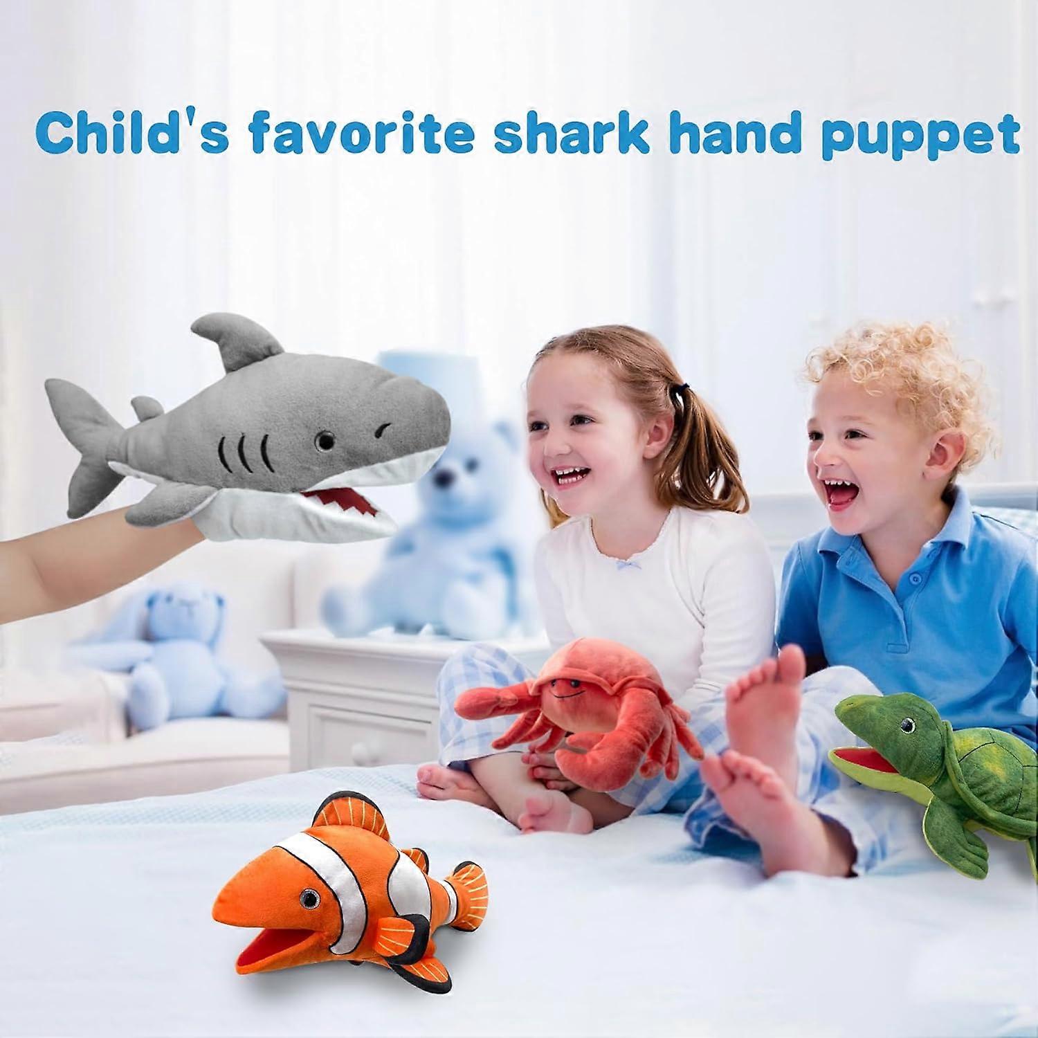 Shark hand puppet simulated plush puppet 13 inches, children's shark ...