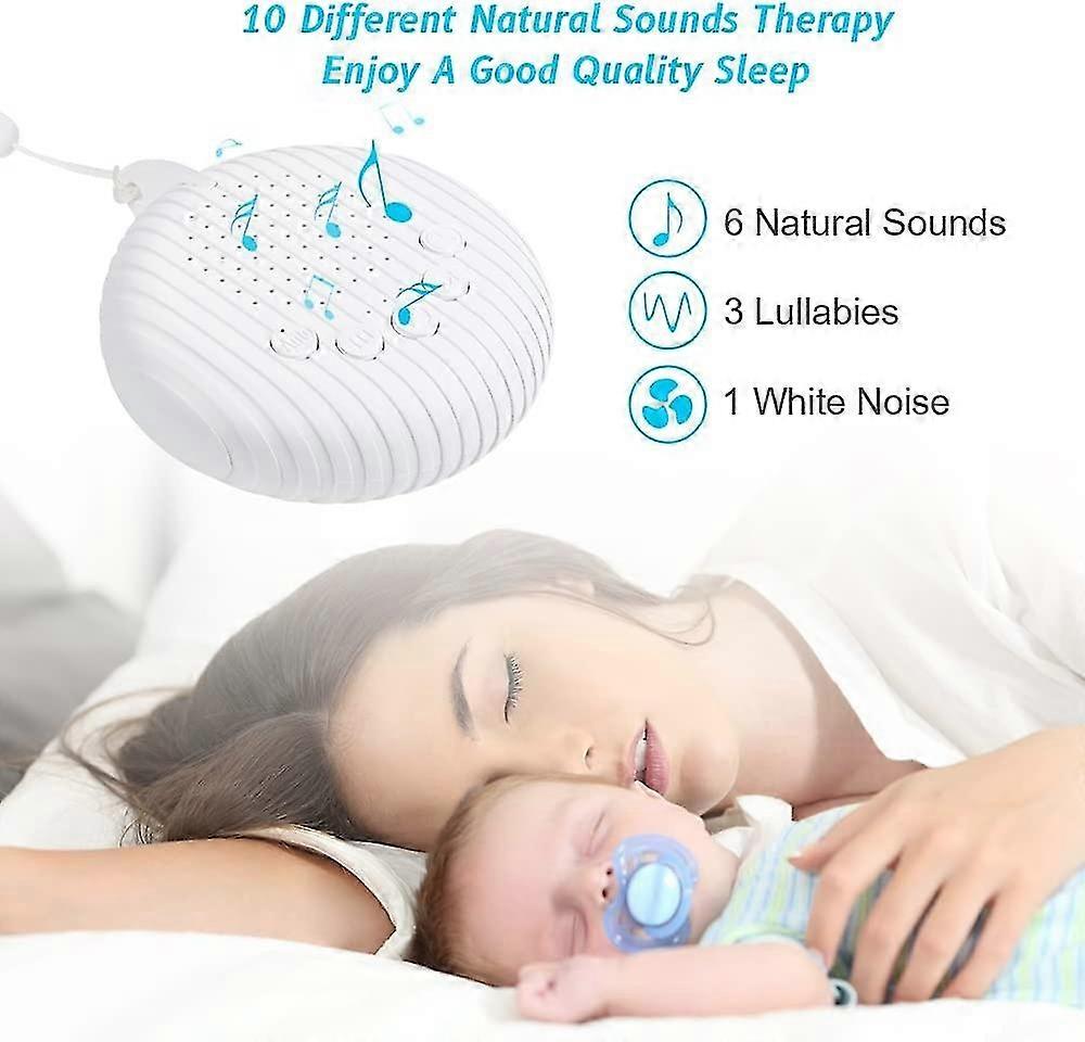 2 Pieces White Noise Machine, 10 Soothing Natural Sound Therapy ...