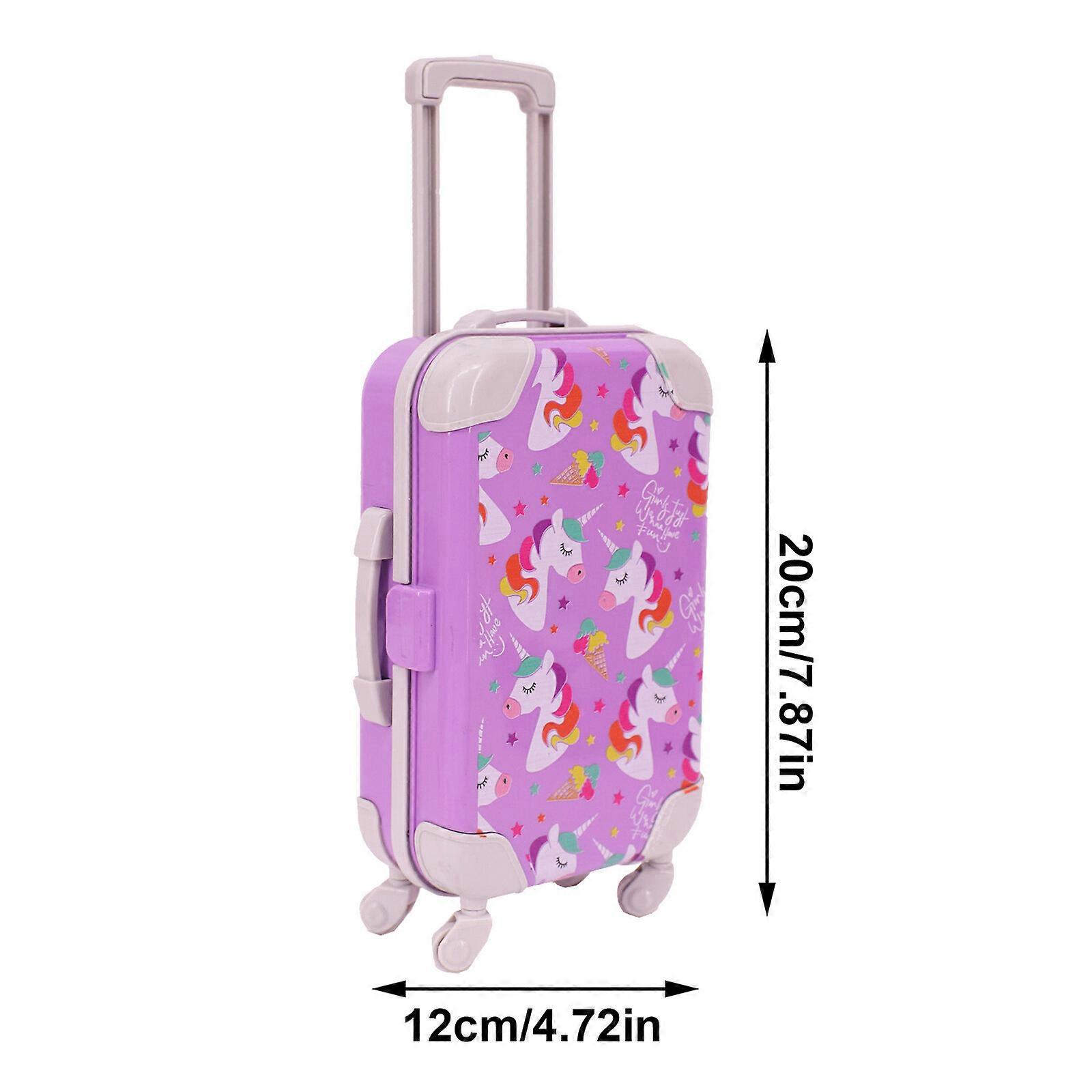Girl Travel Suitcase Toys Doll Luggage Play Set For 18 Inch American ...