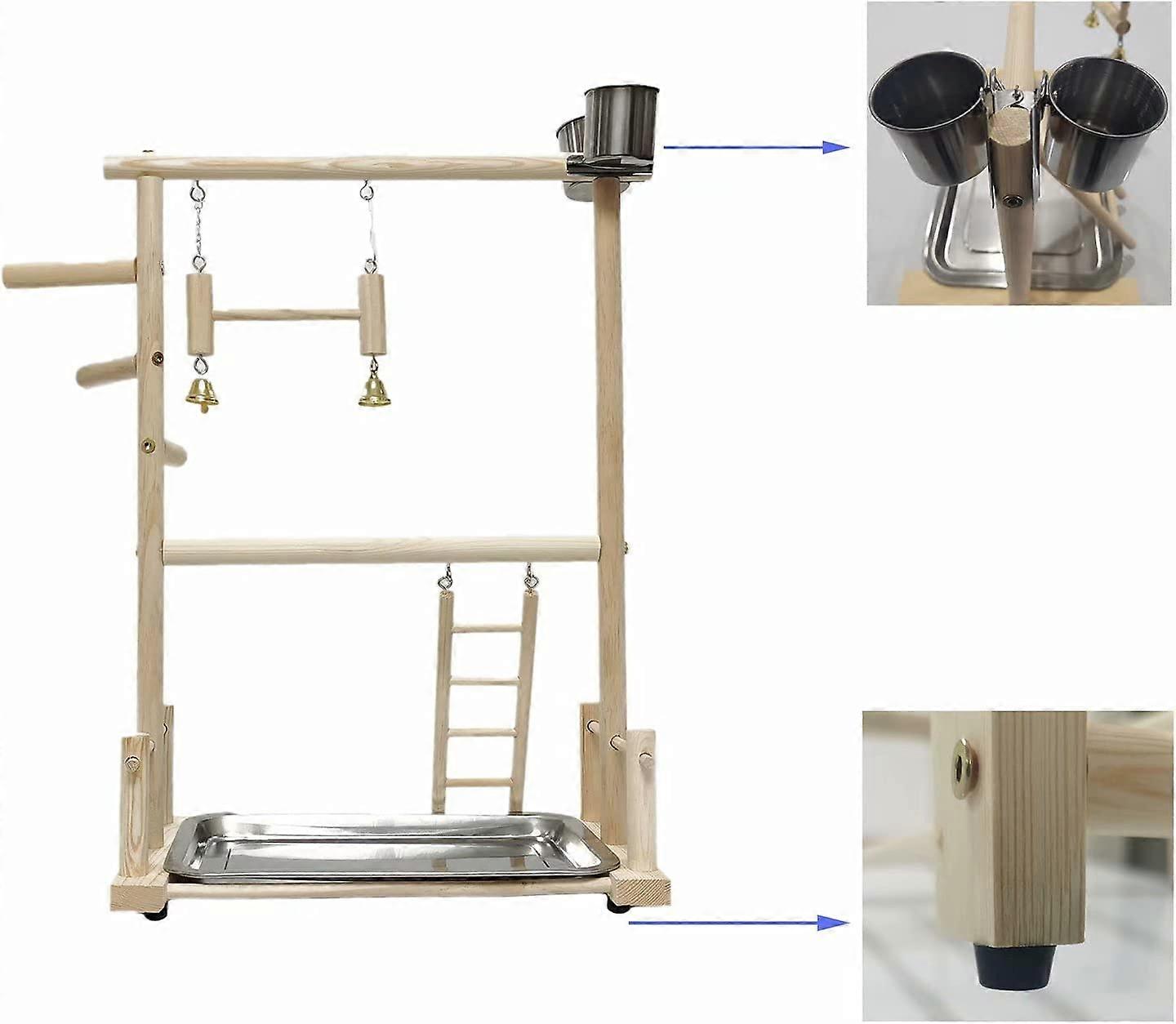 Wooden Parrot Perch, Ladders & Parrot Feeders - Cockatoo Cage ...