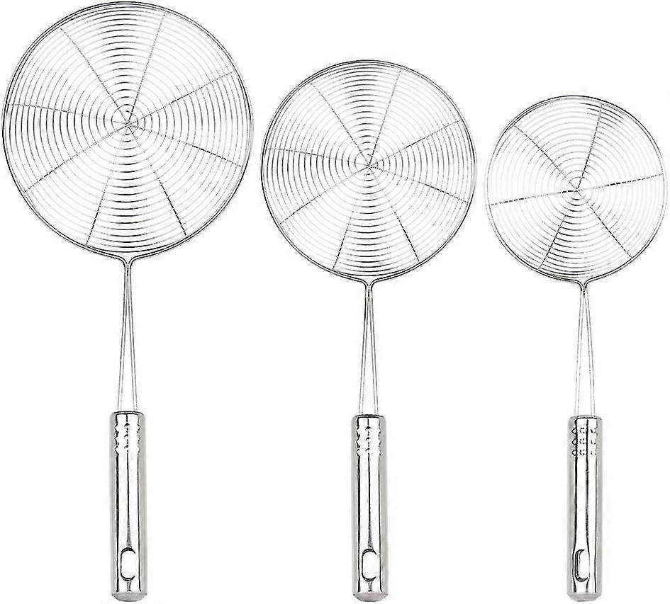 Set Of 3 Sizes Spider Strainer Skimmer, Stainless Steel Wire Skimmer ...
