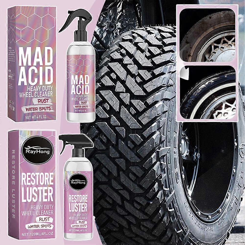 120ml Heavy Duty Wheel Cleaner Auto Rims Refurbishment Cleaner Lasting ...