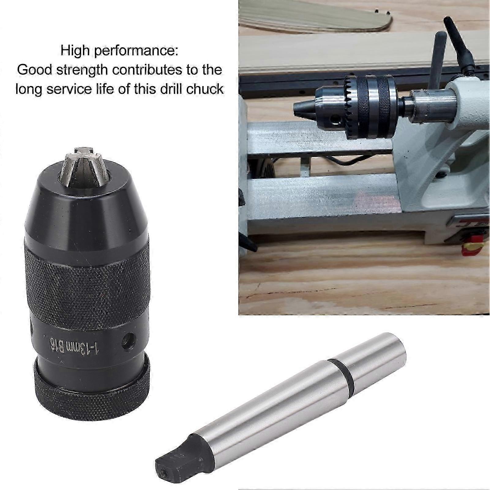 1 to 13mm B16 Keyless Self Tighten Drill Chuck with MT2 B16 Extension ...