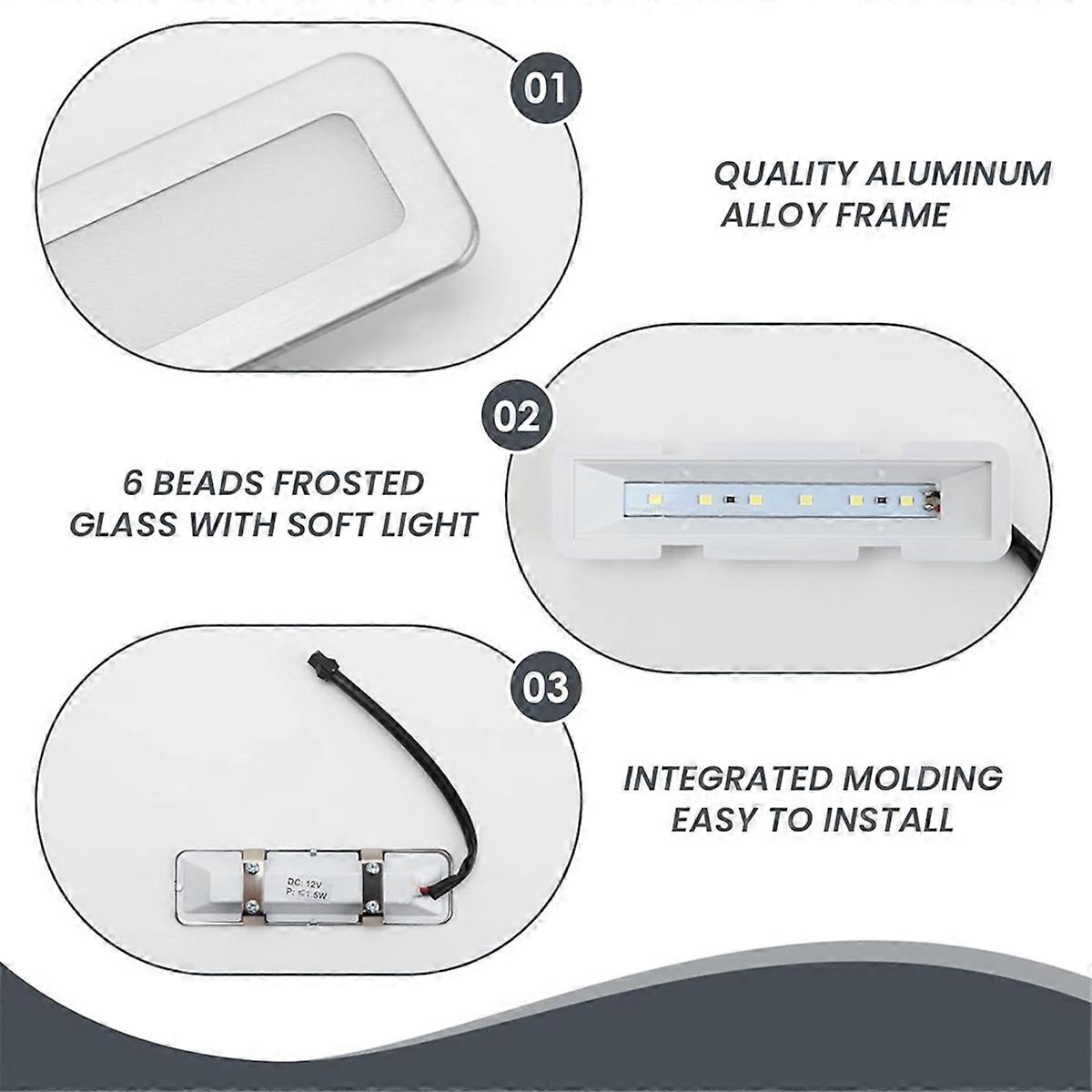 Range Hood Light Bulbs,120mm LED Cooker Light 1.5W Rectangle Smoke ...