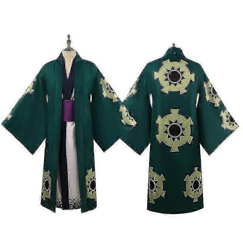 One Piece Cos Suit Zoro Cos Suit Anime Role Play Zoro Juro Yukata ...
