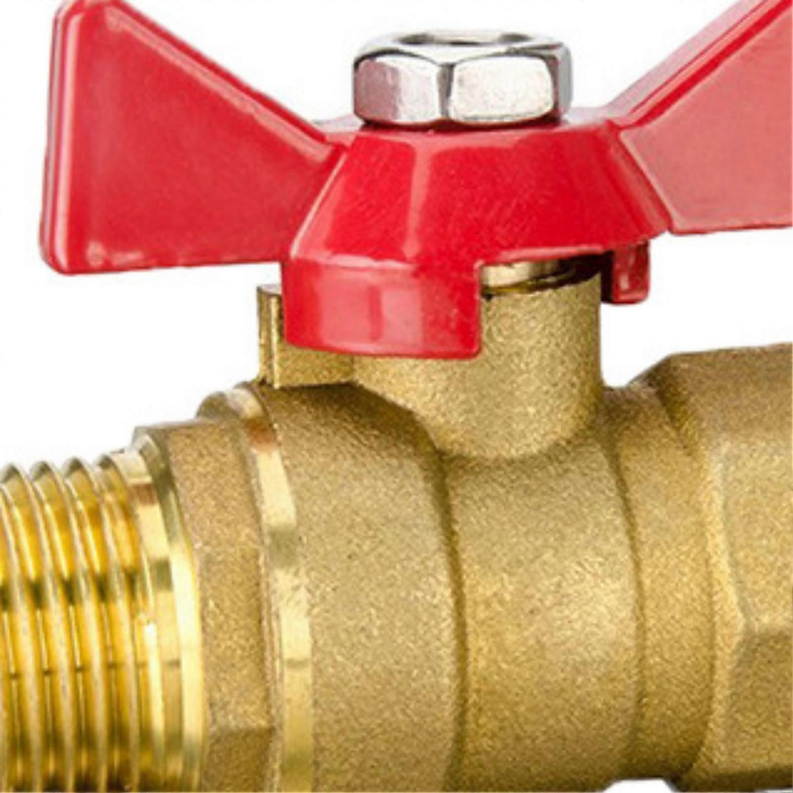 Brass Ball Valve Water Pipe Shut Off Switch with T Handle Pipe Threaded ...