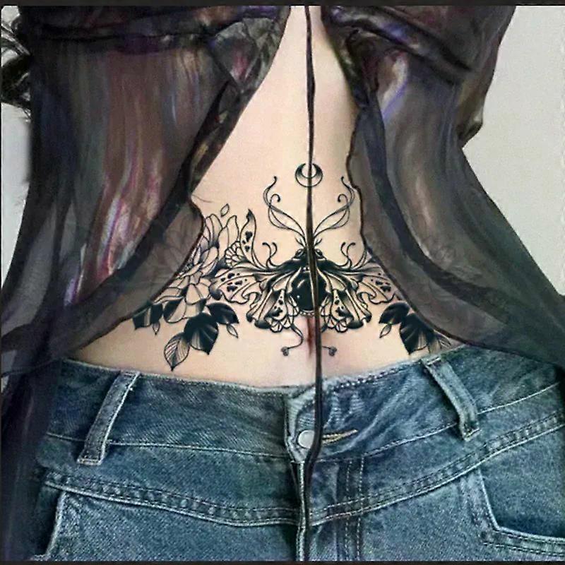 Sternum Chest Temporary Tattoo Herbal Juice Ink Long Lasting Waterproof ...