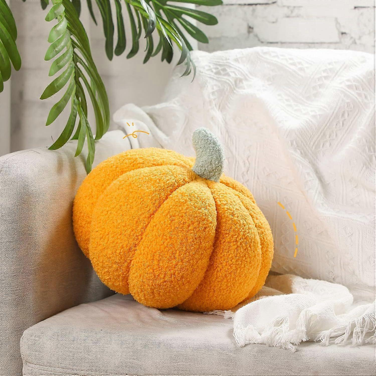 Pack of 2 Pumpkin Pillows, Fall Pumpkin Pillows, Pumpkin Cushion, 3D ...